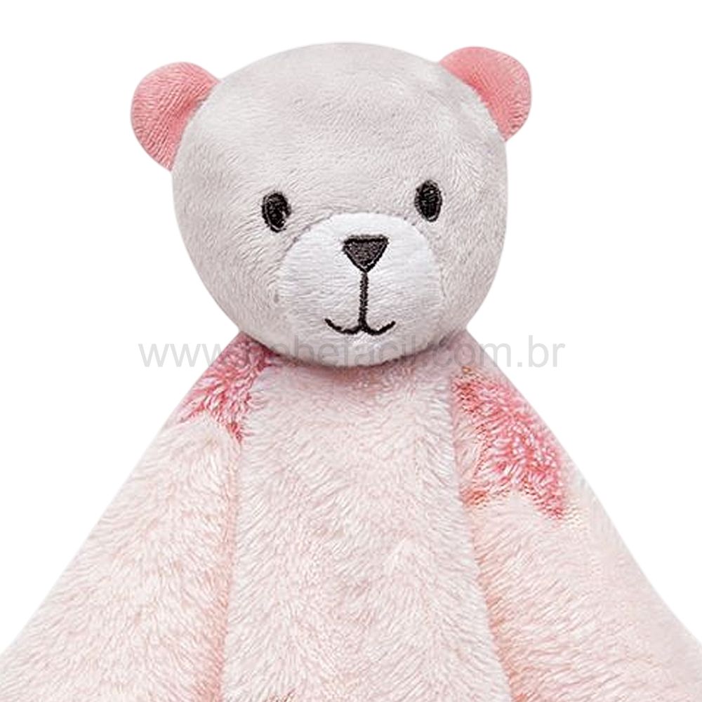 Naninha Ursinho Estrelinha em soft Rosa (3m+) - Buba - bebefacil
